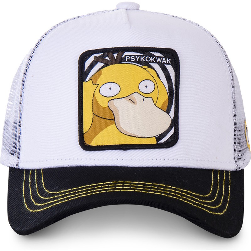 Capslab Psyduck PSY3 Pokémon White and Black Trucker Hat: Caphunters.dk